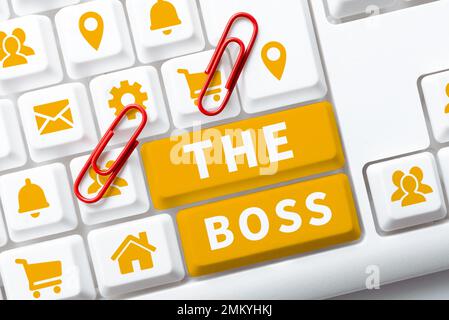 Légende conceptuelle le patron, mot pour une personne qui exerce le ...