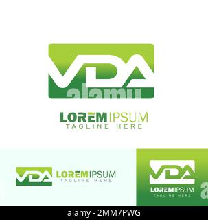 Logo VDA. Lettre VDA. Logo de lettre VDA. Initiales logo VDA lié à un ...