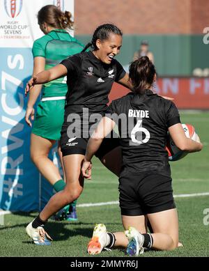 Tyla Nathan-Wong, Michaela Blyde lors des World Rugby Awards 2023 le 29 ...