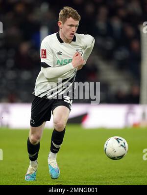 Jake Rooney, du comté de Derby, lors du quatrième match de la coupe ...