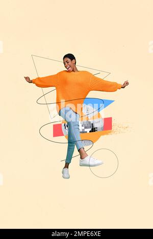 Art magazine photo collage de l'homme hurlant funky maillot de bain ...