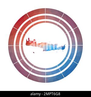 Logo Crète. Signe arrondi Crète multicolore Image Vectorielle Stock - Alamy