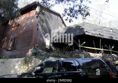 Vues générales de l'ancienne maison de Jim Morrison, légende du rock, après qu'elle ait été ...