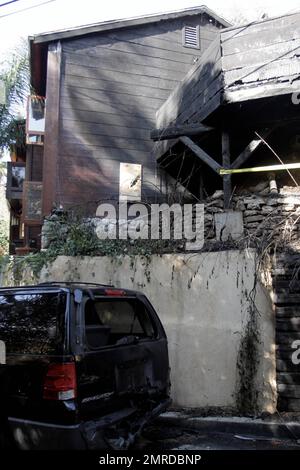 Vues générales de l'ancienne maison de Jim Morrison, légende du rock, après qu'elle ait été ...