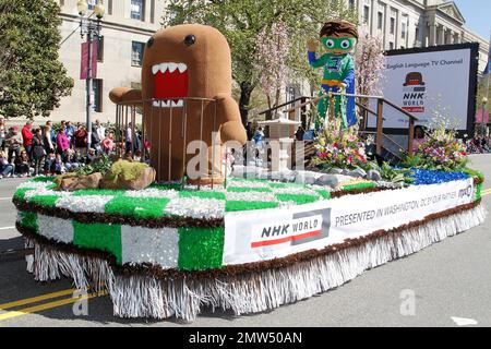 IMAGE DISTRIBUTED FOR NHK WORLD - NHK WORLD TV's mascot Domo, right ...