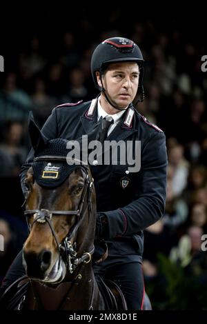 AMSTERDAM - Rider Emanuele Gaudiano (ITA) sur le crack Balou pendant la ...