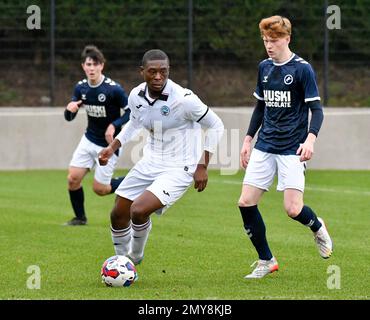 Swansea, pays de Galles. 4 février 2023. Richard Faakye de Swansea City ...