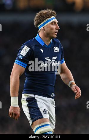Jamie Ritchie d'Écosse lors du match Guinness 6 Nations 2023 Angleterre ...