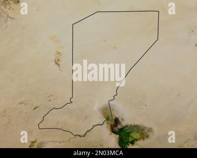 Forme de Diffa, département du Niger, avec sa capitale isolée sur fond ...