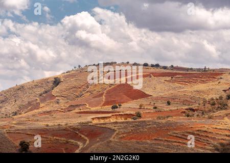 Paysage dévasté du centre de Madagascar, Mandoto, Vakinancaratra ...
