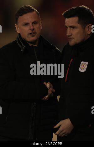 Lee Bell, Manager de Crewe, lors du match Sky Bet EFL League Two entre ...