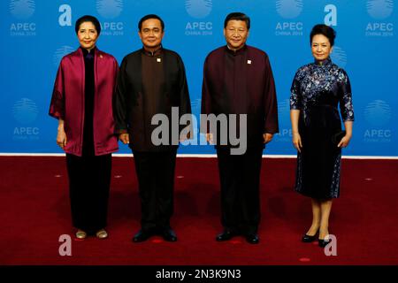 Prayuth Chan-ocha, left, and his wife Naraporn Chan-ocha, right, stand ...
