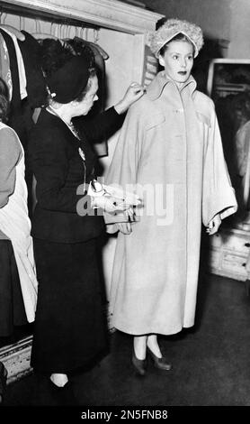 Italian born Elsa Schiaparelli,left, famous French fashion designer ...