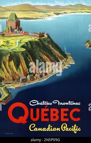 « Quebec Chateau Frontenac A CANADIAN PACIFIC HOTEL » - affiche de ...
