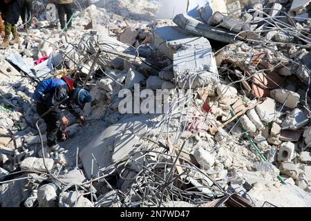 9 février 2023, Jenderis, gouvernorat d'Alep, Syrie : Alep, Syrie. 09 ...