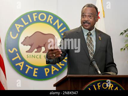 Retired Marine Corp Major General Anthony Jackson, right, smiles as he ...