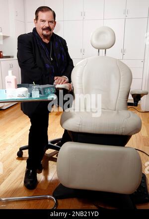 Dermatologist Arnold Klein poses for a portrait in his office in ...