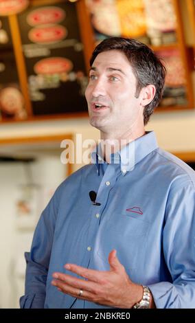 President of Miami-based Burger King, Steve Wiborg, in apron, with ...