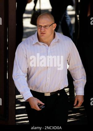 Rugby player Jacobus Stephanus "Bees" Roux leaves the Magistrate's ...