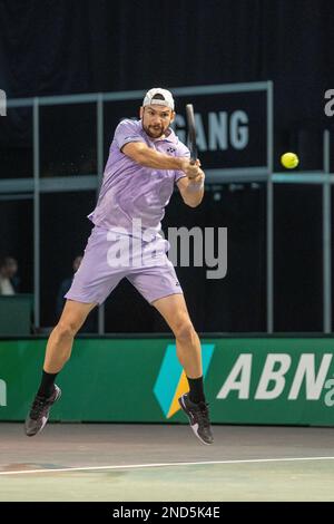 ROTTERDAM, PAYS-BAS - FÉVRIER 11 : Jurij Rodionov d'Autriche en action ...