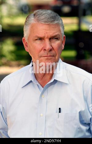 James Lee Witt stands at a press conference as BP PLC CEO of Gulf Coast ...