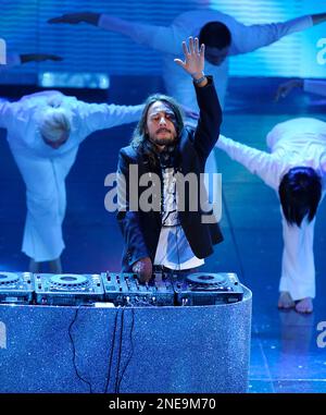 DJ Bob Sinclair ( Christophe le Frant ) pendant le match de la Partita ...