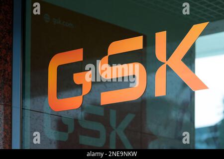 Poznan, Pologne - 16 février 2023 le siège social de GlaxoSmithKline à ...