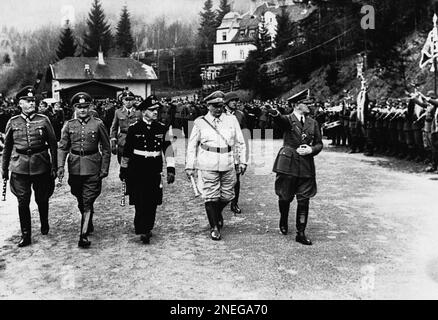 Field Marshal Hermann Goering, left, talks with Lieutenant Commander ...