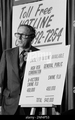 Dr. Leonard Bachman, Pennsylvania State Secretary of Health, shows ...