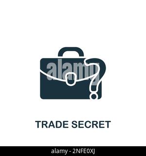 Icône de secret d'affaires. Signe simple monochrome de la collection de ...