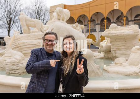Eric Domb, fondateur et PDG de Pairi Daiza, et l'homme d'affaires belge ...