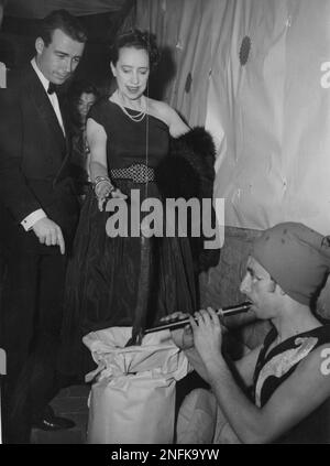 Italian born Elsa Schiaparelli,left, famous French fashion designer ...