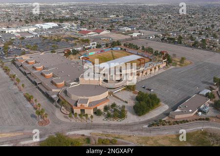 A general overall aerial view of Cashman Field and Cashman Center ...