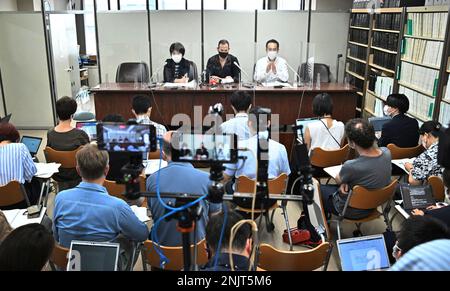 Vincent Fichot of France (C) attends a press conference after decision ...