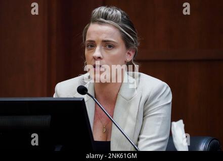 Whitney Henriquez, sister of actor Amber Heard, watches a previously ...
