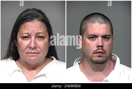 This combination of undated booking photos released by the Spalding ...