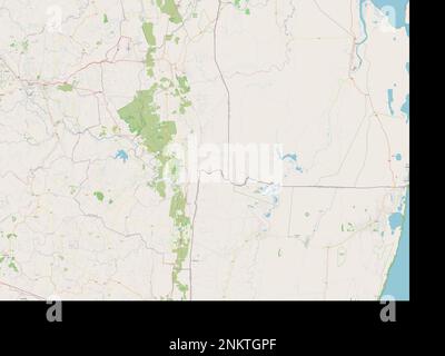 Lubombo, quartier de eSwatini. Ouvrez la carte des rues. Lieux et noms ...