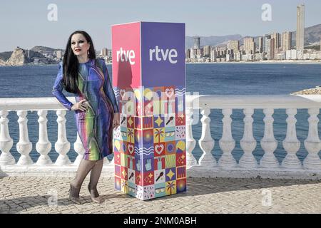 The singer and presenter of Benidorm Fest, Alaska, poses at a press ...