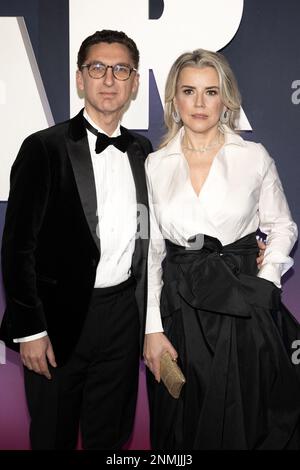 Maxime Saada et sa femme Sylvie Saada arrivent aux Cesar film Awards ...