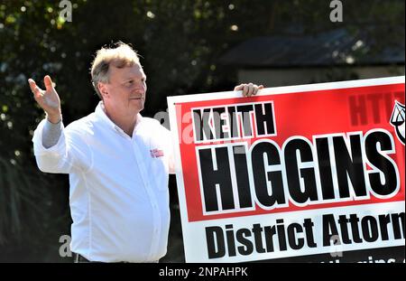 District Attorney Jackie Johnson campaigns for reelection on Tuesday, Nov. 3, 2020, on St ...