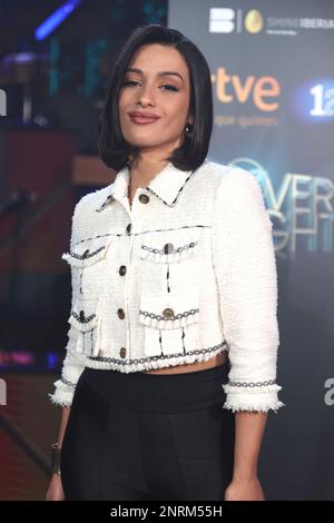 Singer Chanel poses during her presentation to perform the official ...