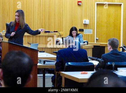 Monmouth County Assistant Prosecutor Meghan Doyle speaks during opening ...