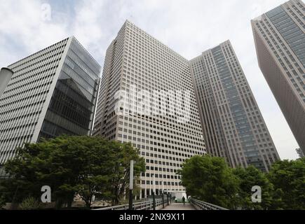 A picture shows Japan's first skyscraper Kasumigaseki Building in ...