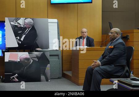 Lead prosecutor Clint Rucker, foreground, speaks as Claud "Tex" McIver ...