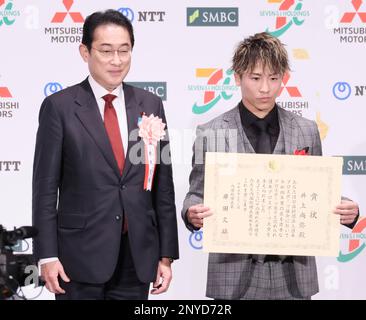 Japan Professional Sport Awards winner Naoya Inoue, a professional ...