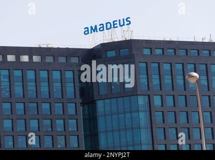 Facade of the Amadeus headquarters in the Herre building, on March 2 ...