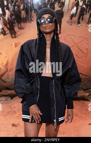 Ciara Princess Wilson poses before the Off-White Fall/Winter 2023-2024 ...