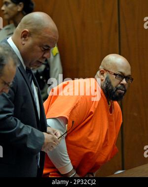 Marion "Suge" Knight appears in court for a bail review hearing in his ...