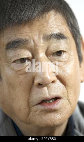 File- Japanese veteran actor Ken Takakura speaks at a press conference ...