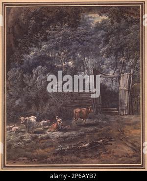 Cette peinture de paysage de 1780 de Louis-Gabriel Moreau représente ...
